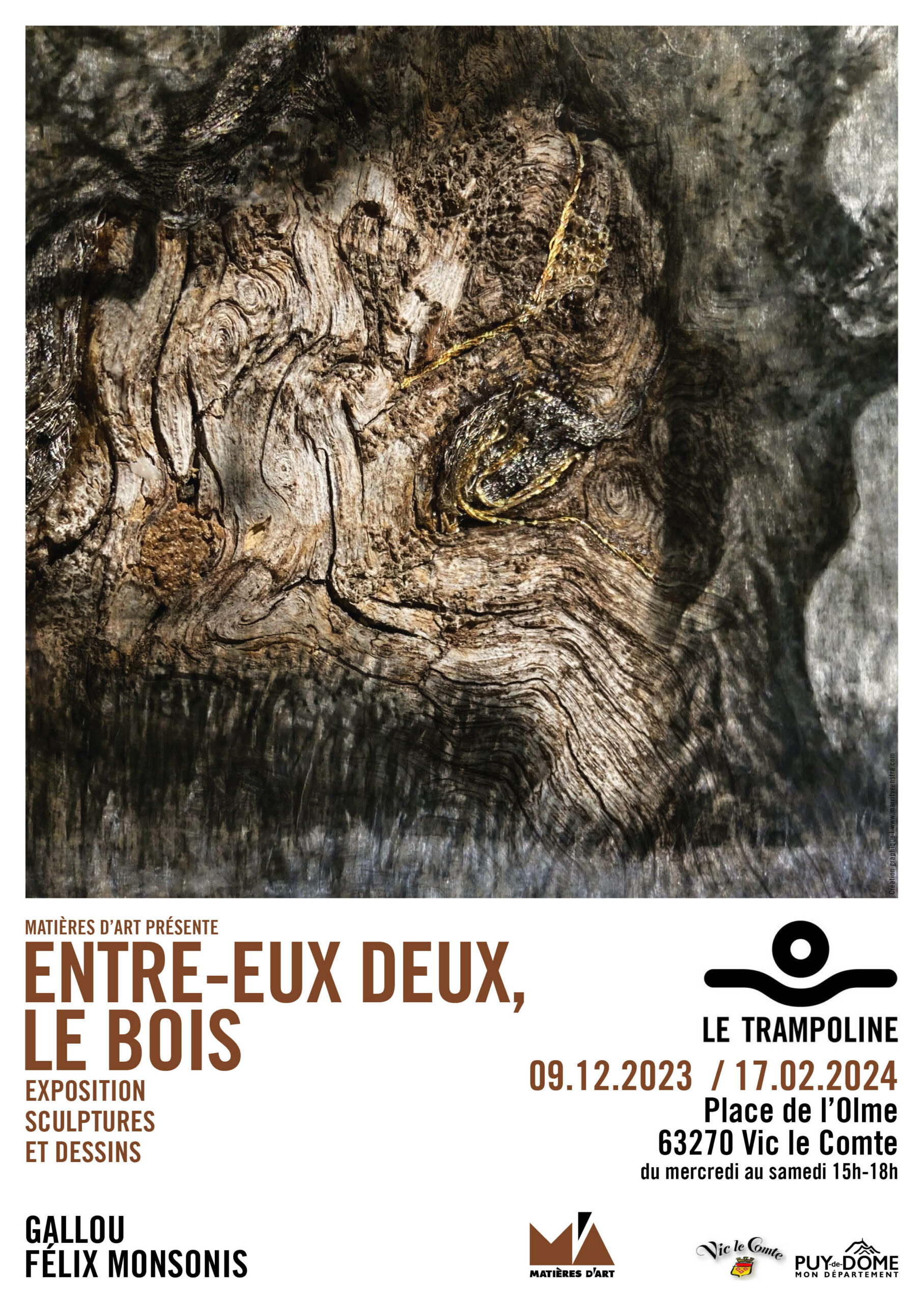 "ENTRE-EUX DEUX, le BOiS" de Gallou et Felix Monsonis - Matières d'Art